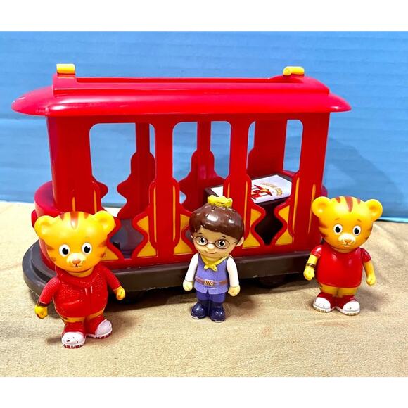 Disney | Toys | Daniel Tigers Neighborhood Trolley With 2 Daniel Tiger ...